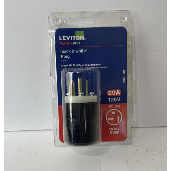 Other | New Leviton 2a125v Nylon Plugblack White 5366cs Plug | Poshmark